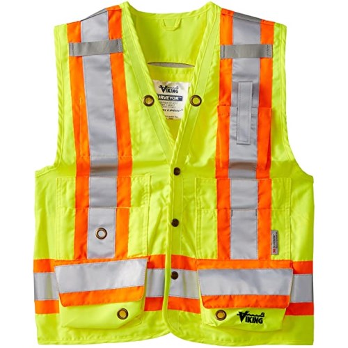 High-Visibility Road safety surveyor vest 6165BK-2XL | Proudly Canadian ...