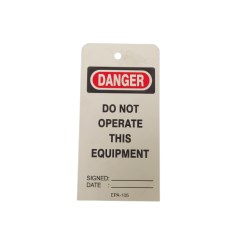 Lockout Labels, "DANGER Do not operate equipment" EPA-105-A | Proudly ...