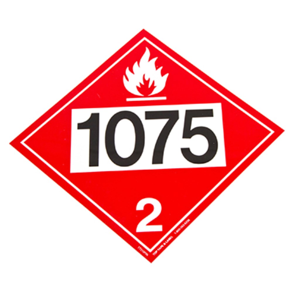 SPI Health and Safety | Placard for the transport of flammable gases ...
