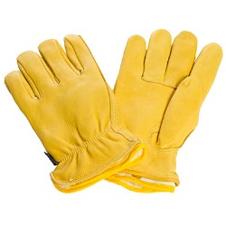 Ganka Dear Skin Leather Work Gloves with Detachable Synthetic Sheep ...