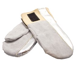 Natpro Kevlar and Leather Work Mitts with Aluminized Reinforcement ...