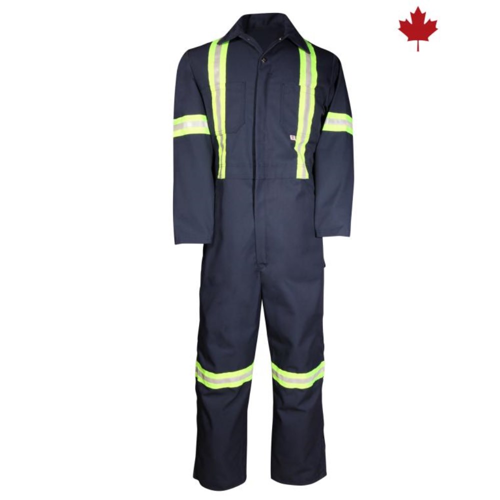 SPI Health and Safety | Work coverall with reflective material 439BF/OS ...